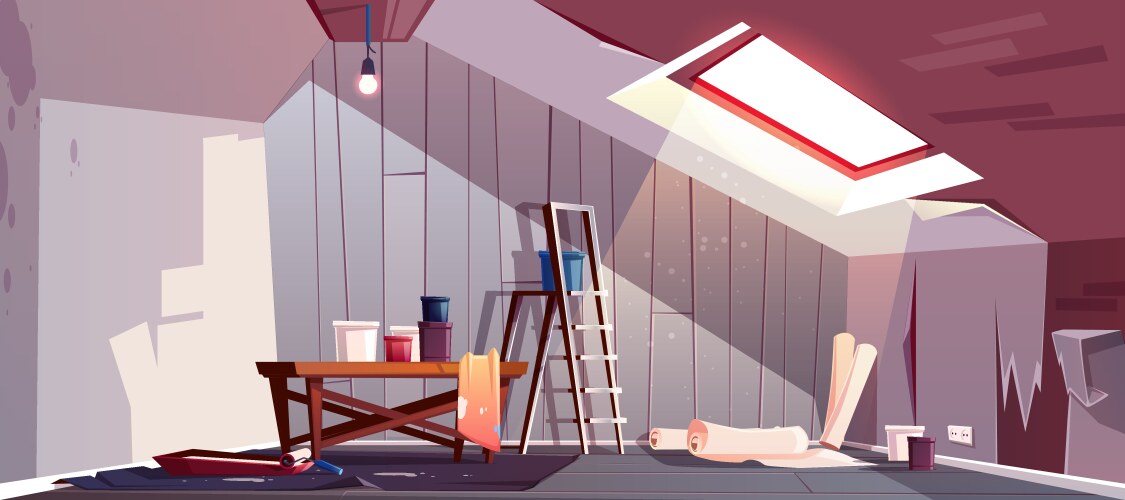 Attic Cartoon Interior Vector Images (over 350)