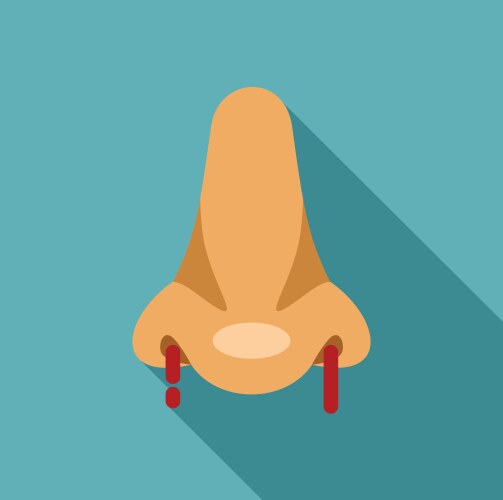 Human nose bleeding showing epistaxis symptom Vector Image