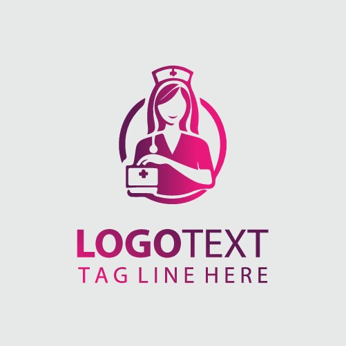 Nurse logo Royalty Free Vector Image - VectorStock