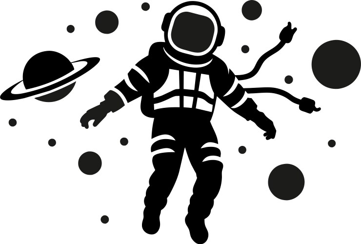 Astronaut Silhouette Vector Images (over 7,500)