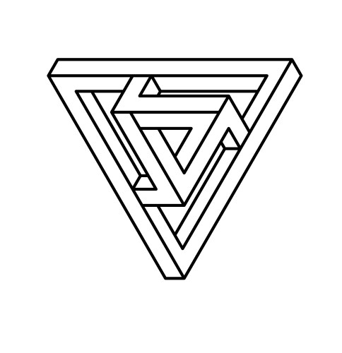 Impossible shapes optical objects Royalty Free Vector Image