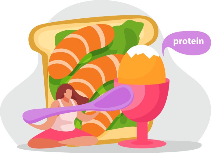 Proteins food Royalty Free Vector Image - VectorStock