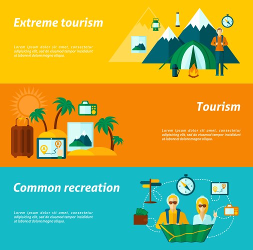 Tourism vertical banners set Royalty Free Vector Image