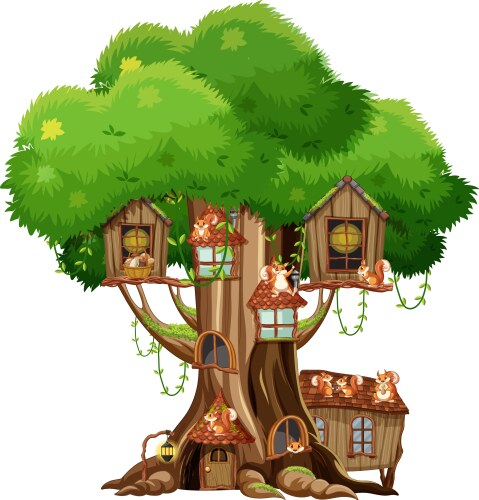 House for squirrel Royalty Free Vector Image - VectorStock