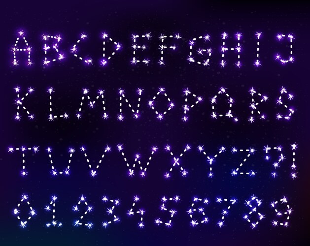 Dynamic crumble font Royalty Free Vector Image