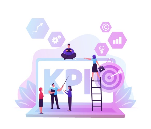 Key performance indicator hr management Royalty Free Vector
