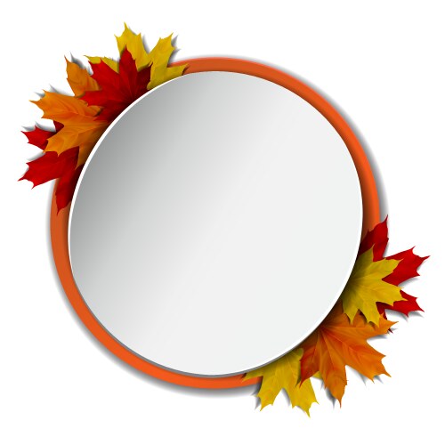 Round banner spring flower Royalty Free Vector Image