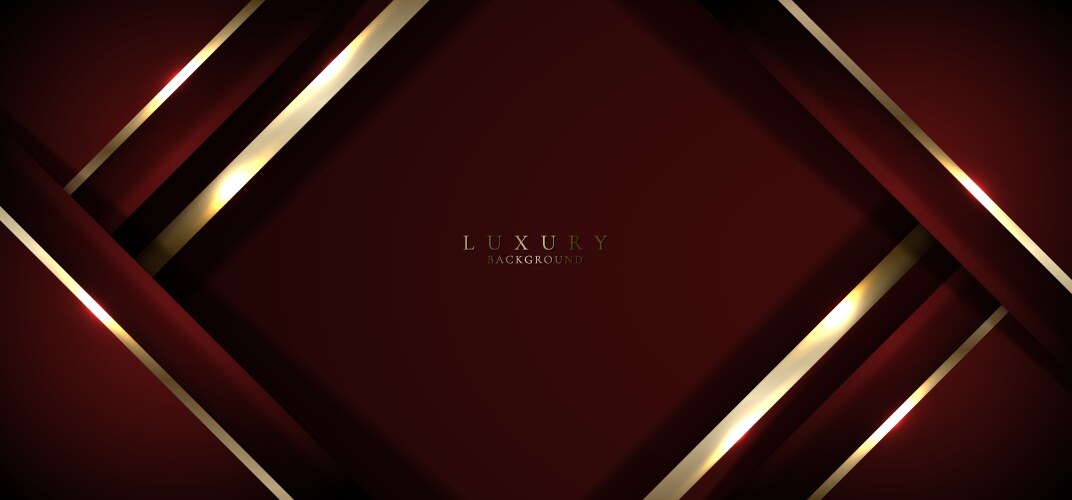Abstract elegant red stripes golden lines pattern Vector Image