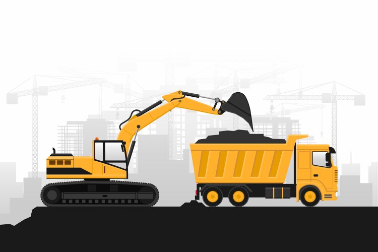 Building work construction machinery equipment Vector Image