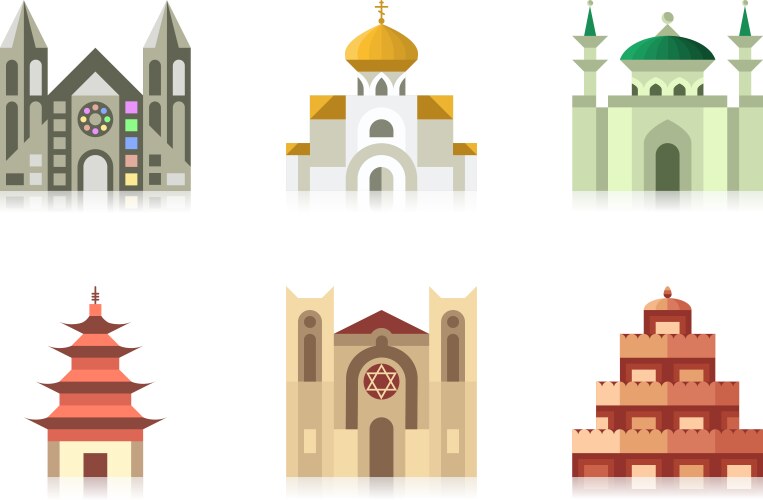 Hindu Muslim Christian Temple Vector Images (over 150)
