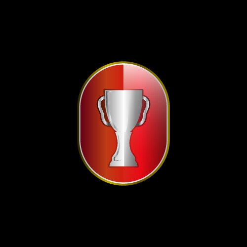 Champion trophy badge template design isolated Vector Image