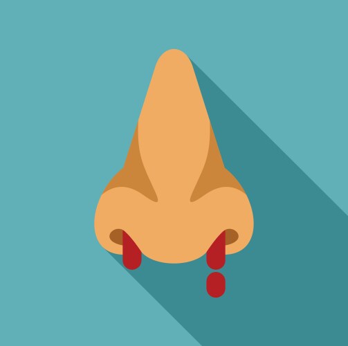 Human nose bleeding showing epistaxis symptom Vector Image