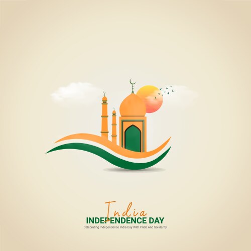 Indian independence day creative ads design Vector Image