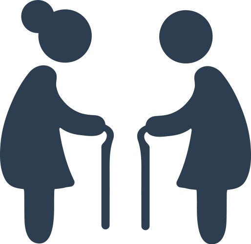 Elderly woman icon Royalty Free Vector Image - VectorStock