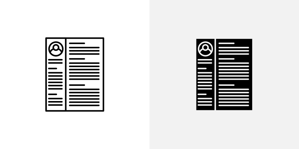 Cv icon set Royalty Free Vector Image - VectorStock