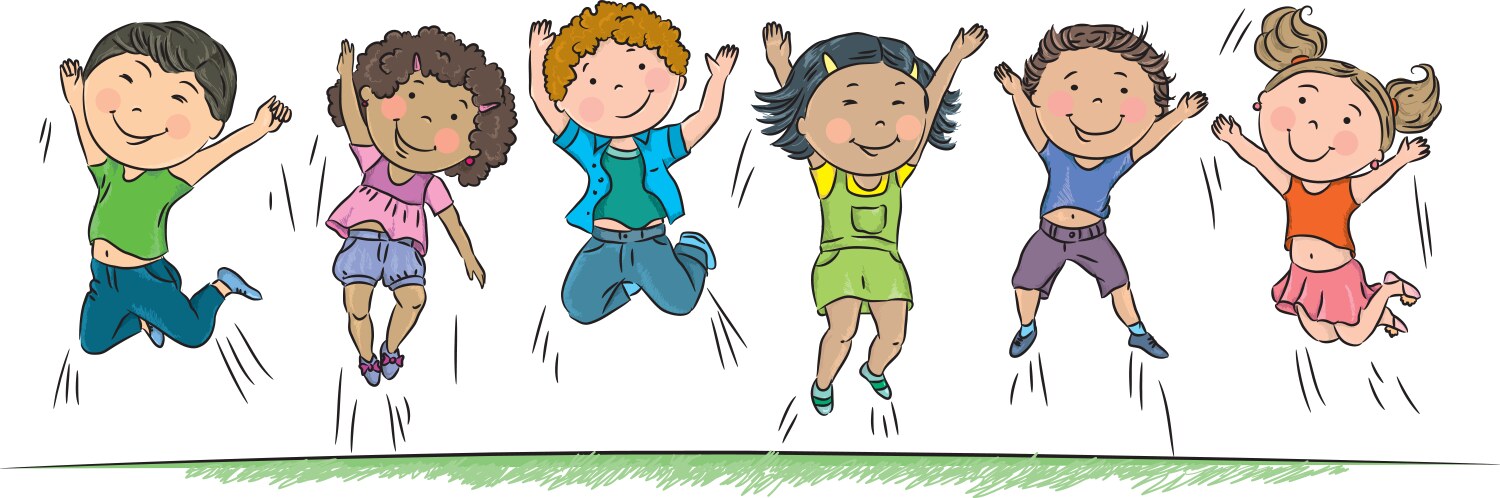 Cartoon Girl Jumping Vector Images (over 17,000)