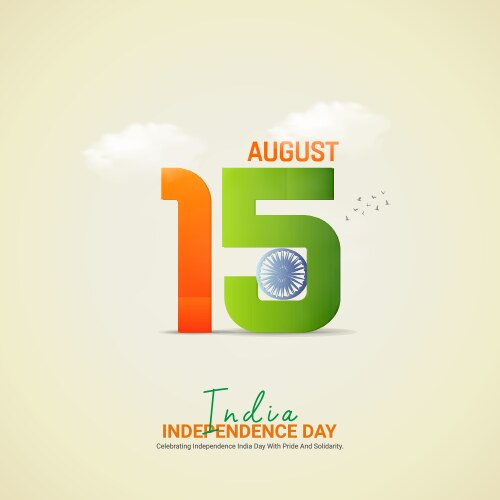 Indian independence day creative ads design Vector Image