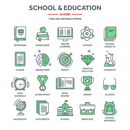 School education university studies study Vector Image