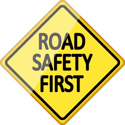 Highway road sign cartoon Royalty Free Vector Image