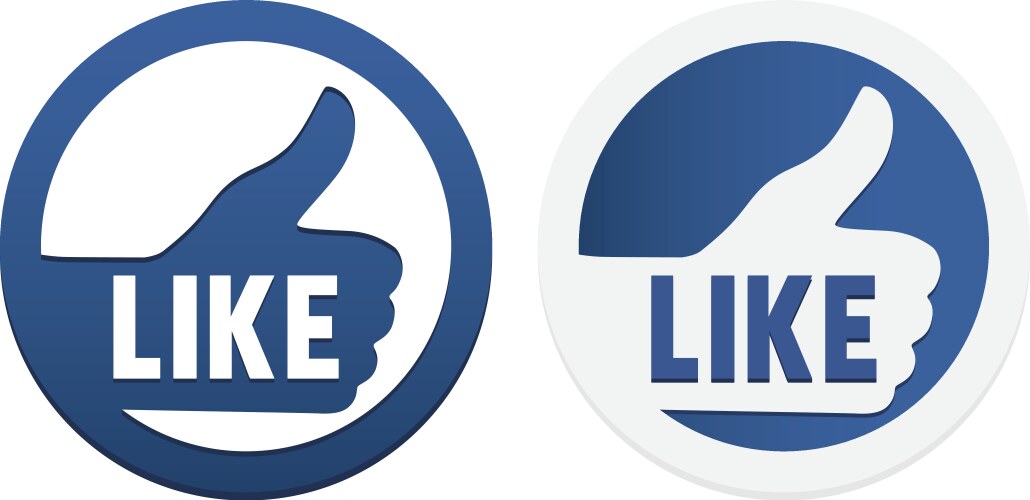 Like unlike sign Royalty Free Vector Image - VectorStock