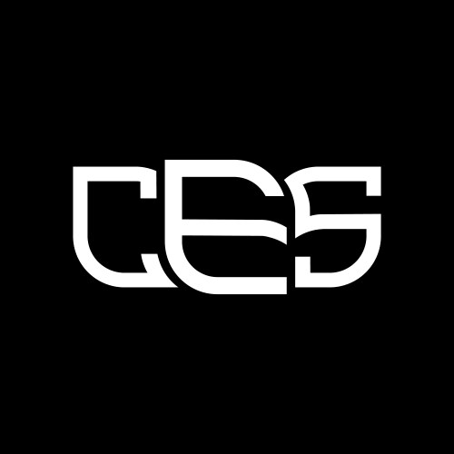 Ces logo design simple and modern Royalty Free Vector Image