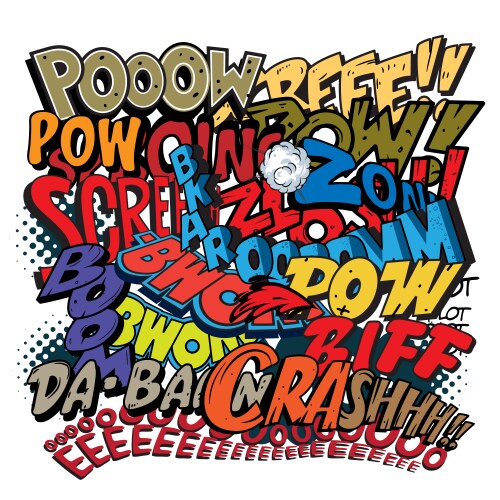 Comic book words Royalty Free Vector Image - VectorStock