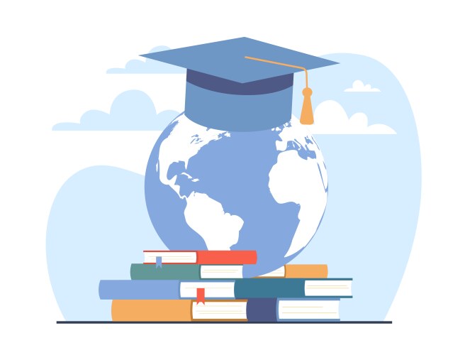 International student program promotion landing Vector Image