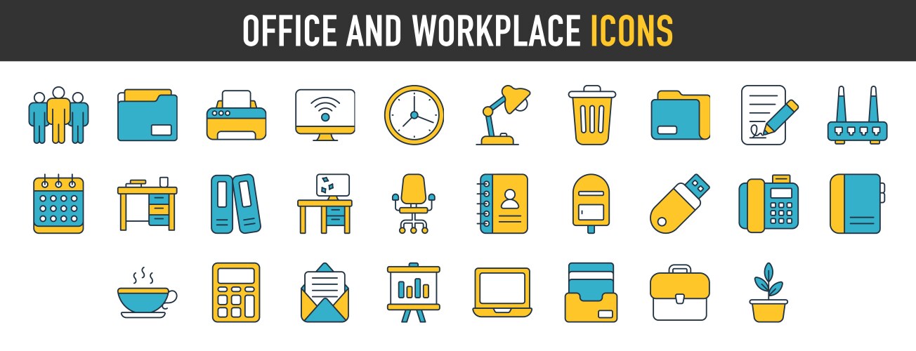 Office employees big collection Royalty Free Vector Image