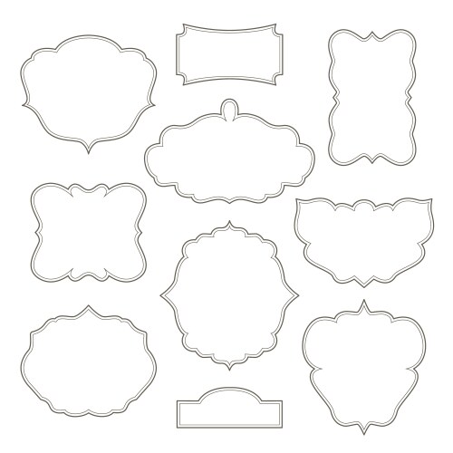 Vintage frames set - clipart bundle Royalty Free Vector