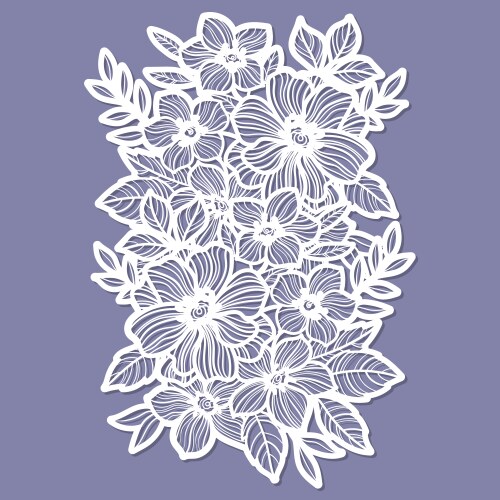 Floral Laser Cut Template – Royalty-Free Vector | VectorStock