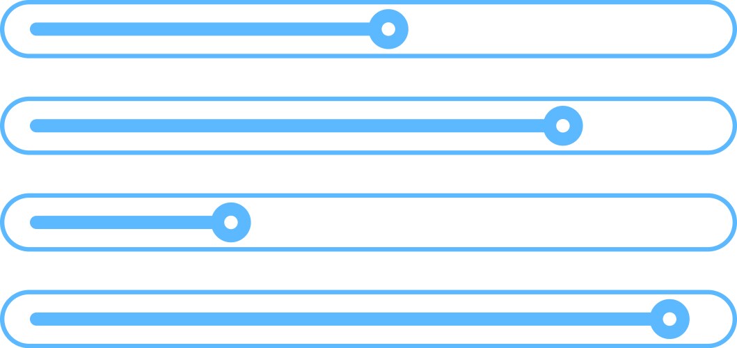 Fluid progress loading bar 100 90 80 70 60 50 40 Vector Image