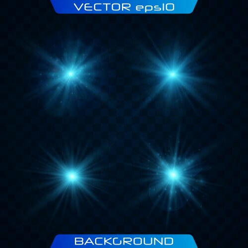 Fireballs colourful set on transparent background Vector Image