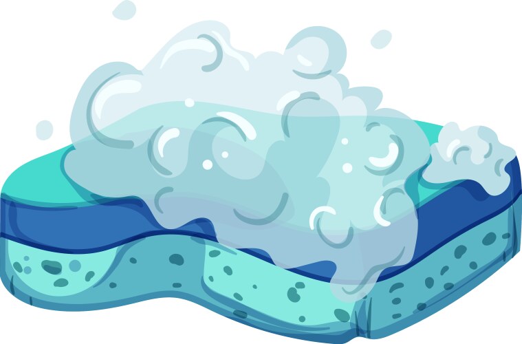 Bath sponge kitchen cartoon Royalty Free Vector Image