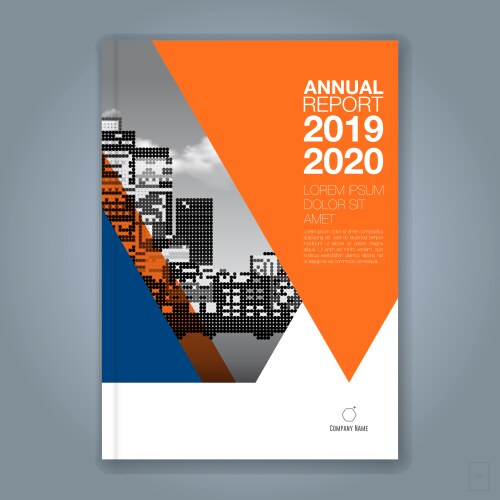 Modern annual report cover page design templates Vector Image