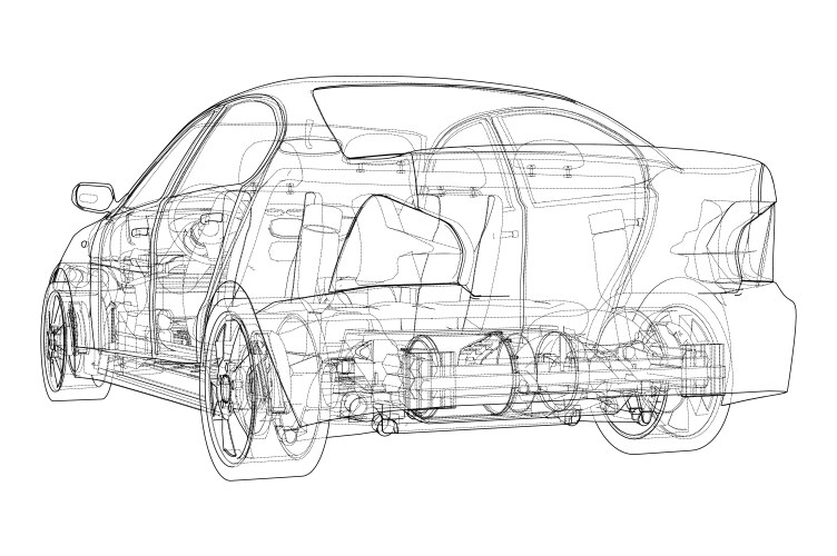 Chassis selection car isometric icon Royalty Free Vector