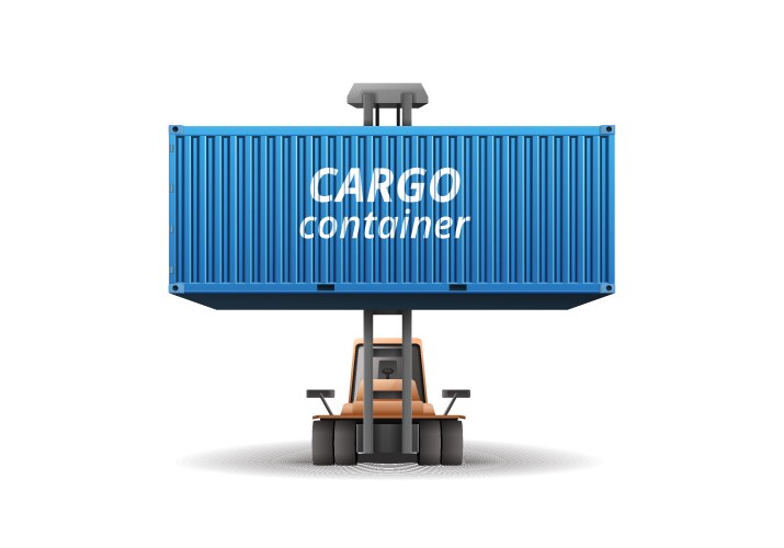 Realistic detailed 3d shipping cargo container Vector Image
