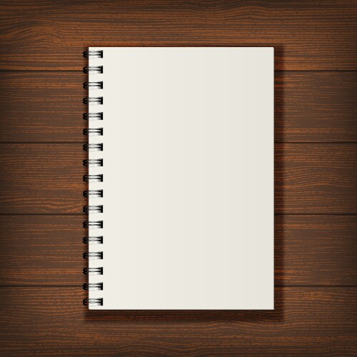 Realistic notebook Royalty Free Vector Image - VectorStock