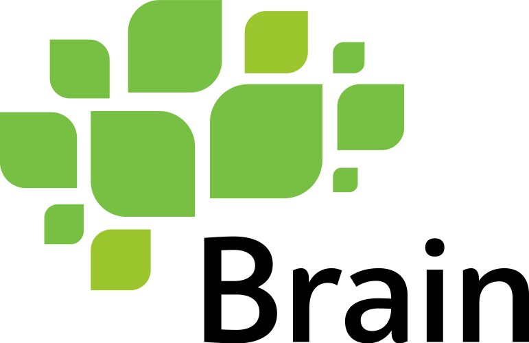 Techno brain logo design template Royalty Free Vector Image