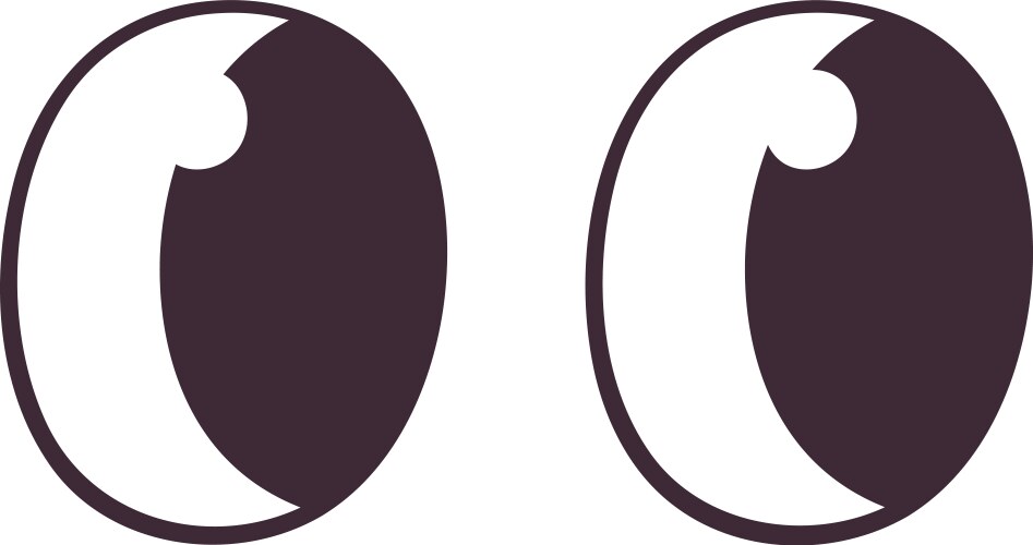 Cartoon character eyes Royalty Free Vector Image