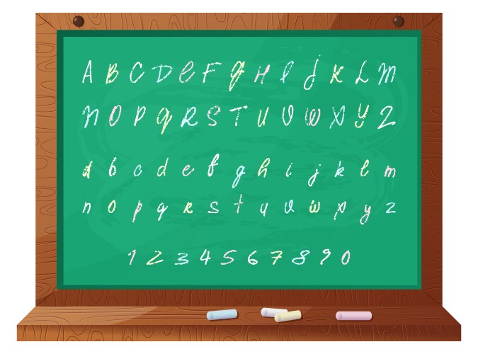 Graffiti style alphabet green gradient wall font Vector Image