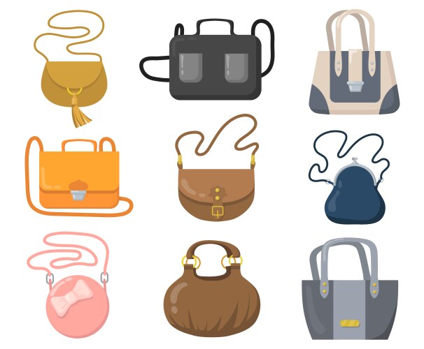 Contours of women bags Royalty Free Vector Image
