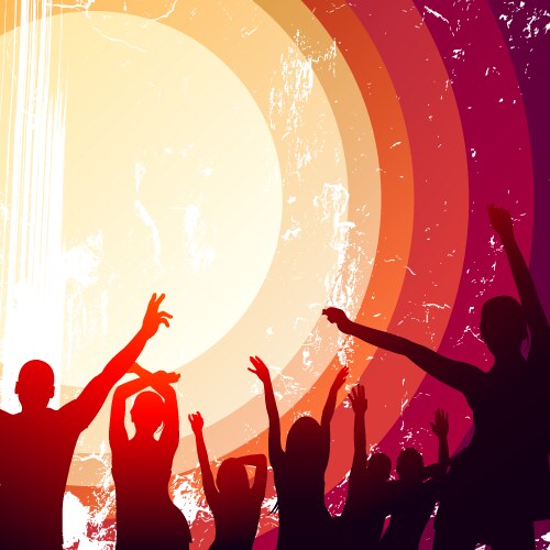 Party crowd Royalty Free Vector Image - VectorStock