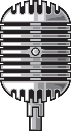 Retro Microphone Stand Royalty Free Vector Image