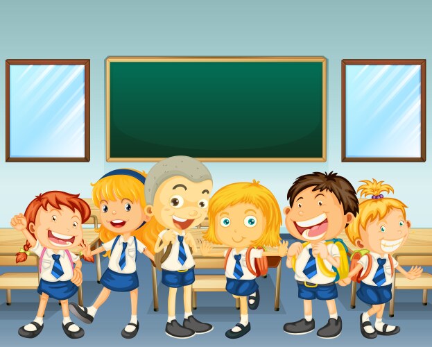 Standing Student in Class Vector Images (over 4,300)