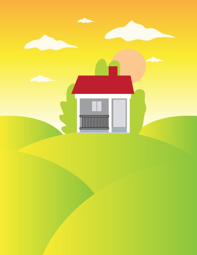 Cartoon meadow as game background Royalty Free Vector Image