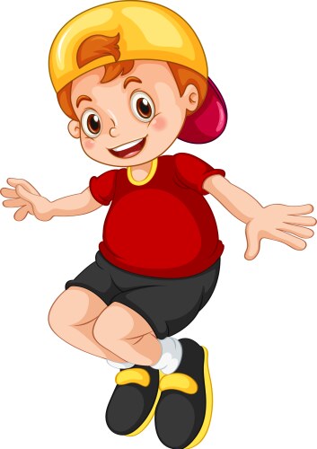 Cartoon dj boy on white background Royalty Free Vector Image