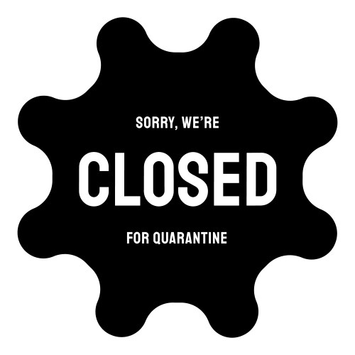 Closed sign information warning about Royalty Free Vector