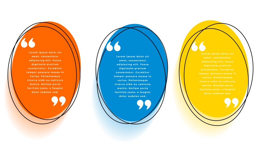 Collection of quote box frame template for web Vector Image