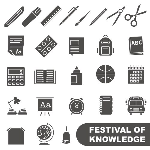 Festival of knowledge school education Royalty Free Vector