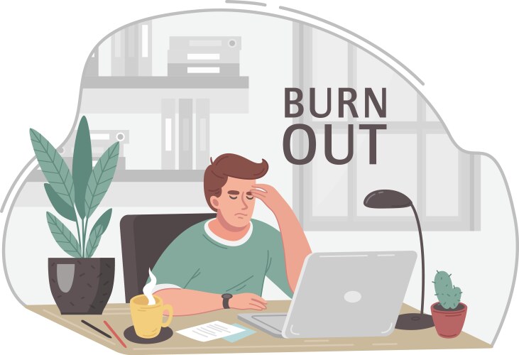 Professional burnout Royalty Free Vector Image